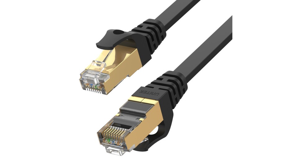 Patchcord S/STP kat.7 kabel sieciowy LAN 2x RJ45 płaski linka PoE ...