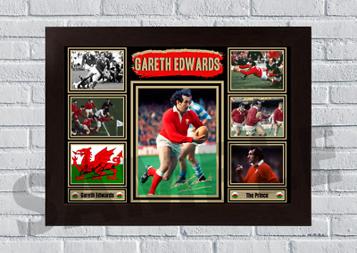 Gareth Edwards Wales Rugby Legend A4/A3-Unframed/Framed Autograph gift ...