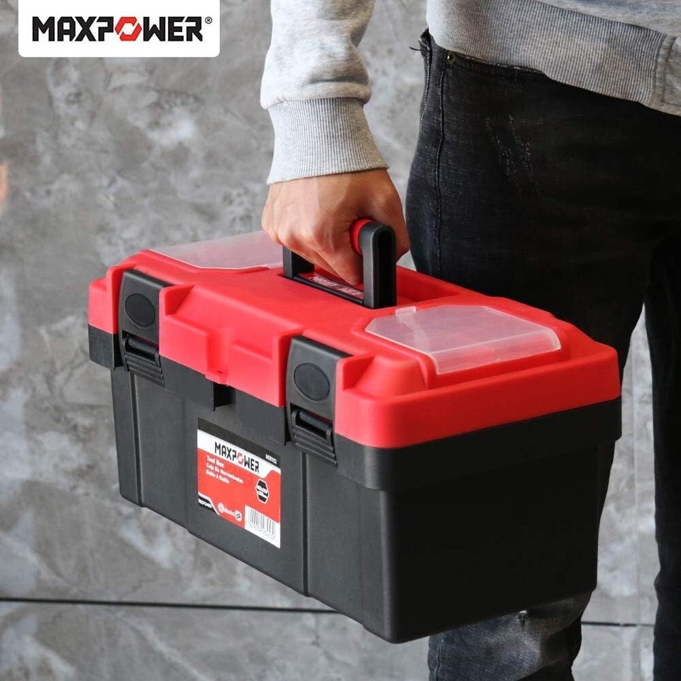 Lightweight 16-Inch Plastic Tool Box with Comfortable Grip for Easy ...