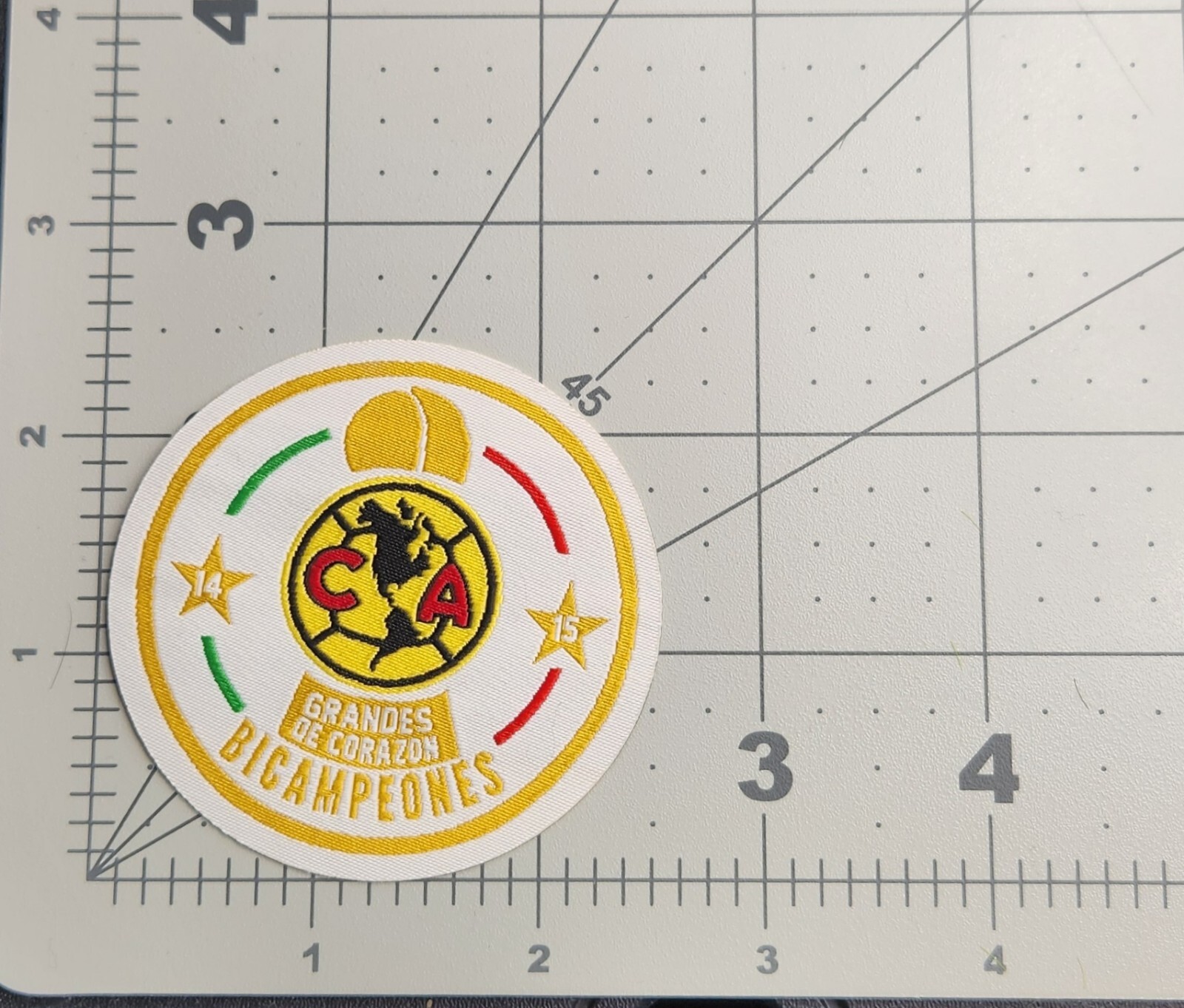 Custom Club America BICAMPEON 14/15 Patch- Parche Fútbol Mexicano Woven ...
