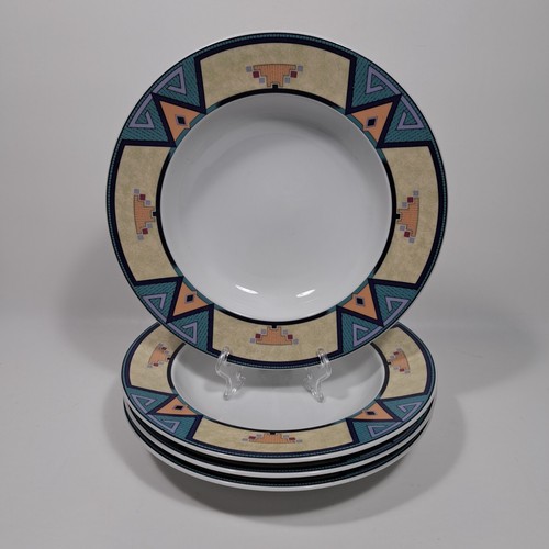Christopher Stuart Montero Y0232 Fine China 9" Large Rim Soup Bowls Set ...