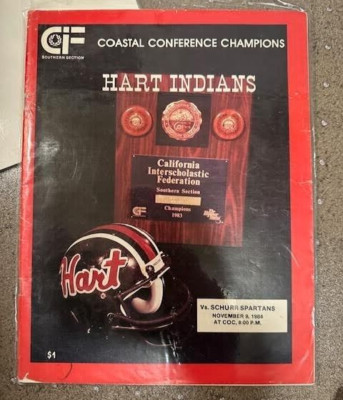 1984 CIF HART INDIANS VS SCHURR SPARTANS NOV. 9TH 1984 H.S. Football ...
