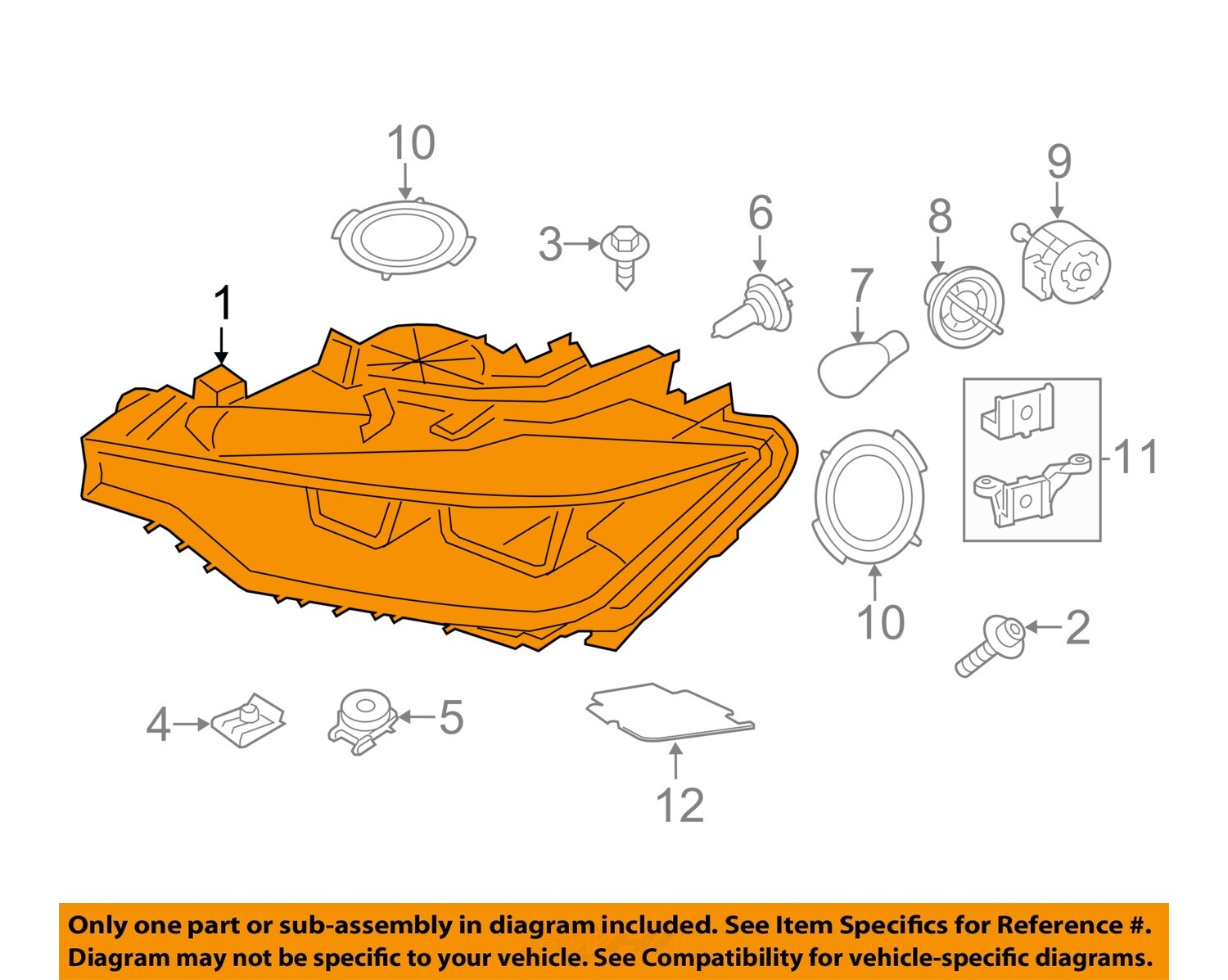 BMW 3 Series F30 LH Driver Halogen OEM Headlight for sale online | eBay