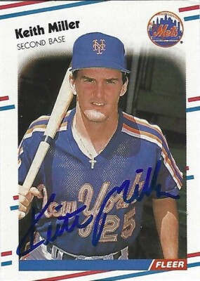 Autographed Signed 1988 Fleer #144 Keith Miller New York Mets | eBay