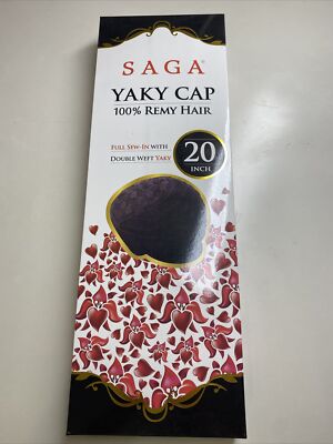 SAGA_FRONT_LACE_YAKY_CAP_100%_REMY_HAIR_20"_#613* | eBay