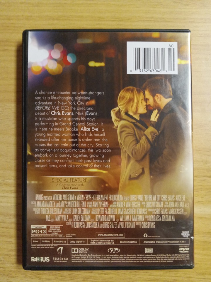 Before We Go (DVD, 2014) | eBay