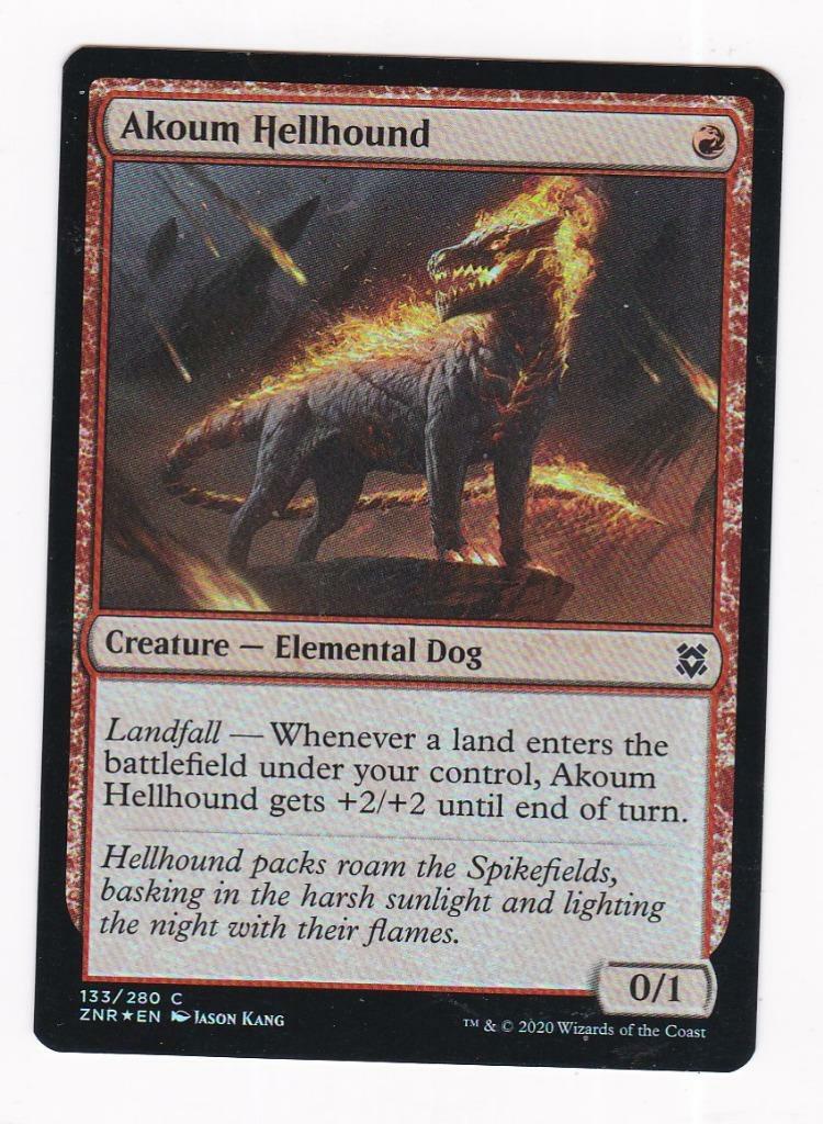 MTG: Zendikar Rising: Foil: Akoum Hellhound | eBay