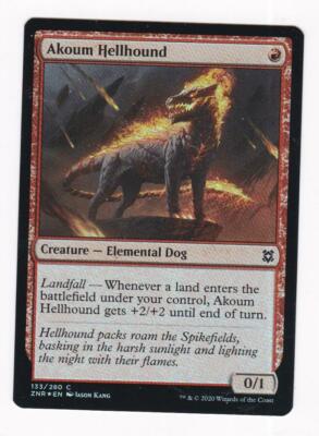 MTG: Zendikar Rising: Foil: Akoum Hellhound | eBay