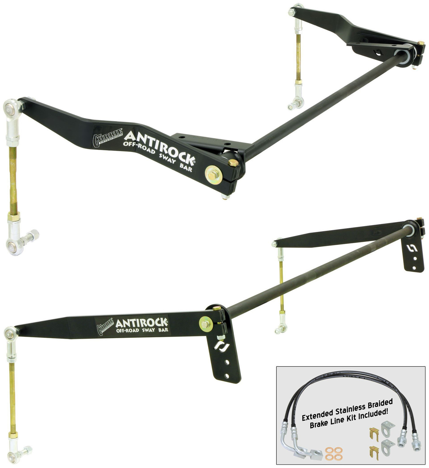 NEW CURRIE ANTIROCK FRONT & REAR SWAY BAR KIT,FITS JEEP WRANGLER JK 4 ...