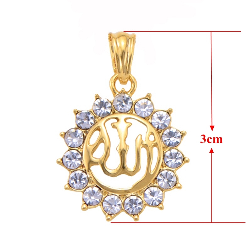 Gold Plated Muslim God Allah Islam Pendant Necklace Locket Chain ...