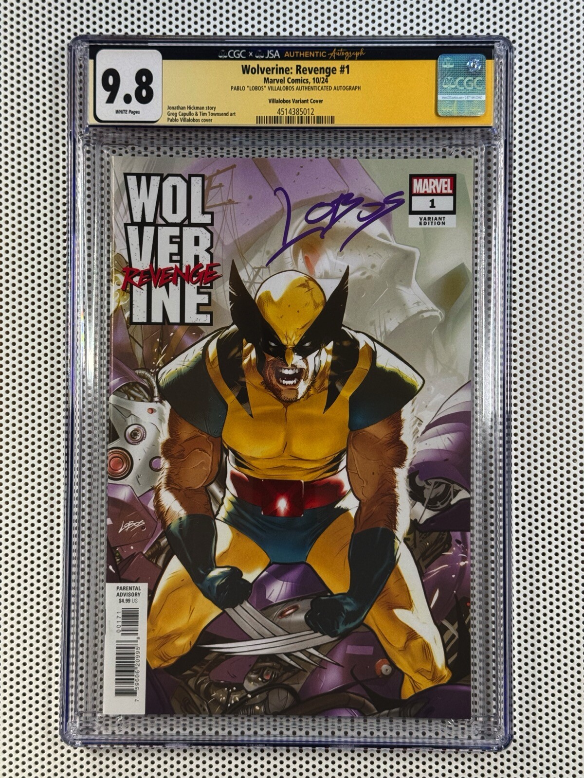 Wolverine Revenge #1 2024 Marvel Comics Signed Pablo Villalobos Variant ...