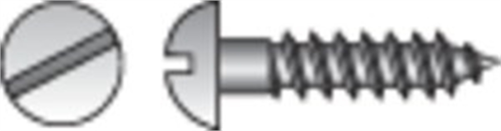 5969 6X3/4 Rh Slot Wood Screw Pak-10/Ctn, The Hillman Group, EACH, PAK ...