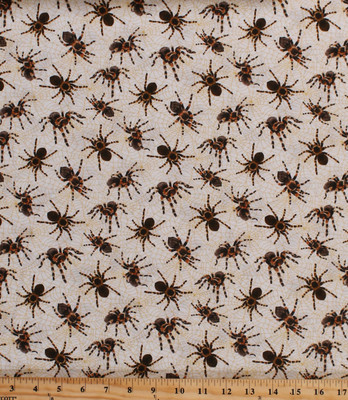 Cotton Spiders Spiderwebs Tarantulas You Bug Me Cotton Fabric Print BTY ...