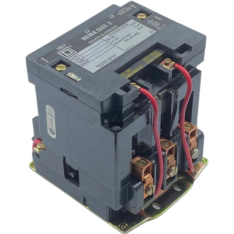 8502 SDO-2 Square D Size 2 Magnetic Contactor 240V/60Hz 220V/50Hz ...