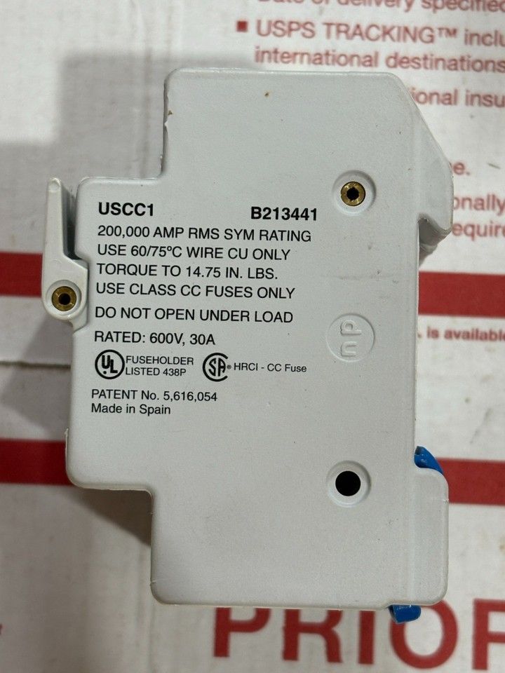Ferraz Shawmut USCC3 Ultrasafe 3-Pole 600 V 30 Amp DIN RAIL MOUNT Fuse ...