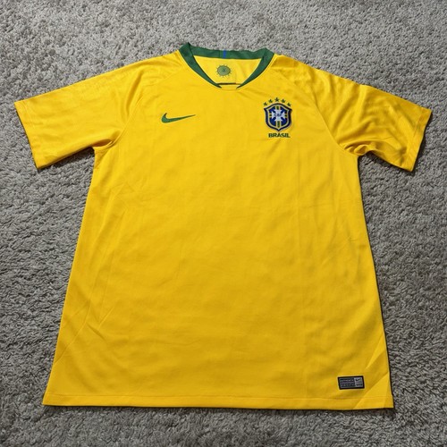Nike Brazil 2018 World Cup Soccer Football Authentic Jersey Large ...