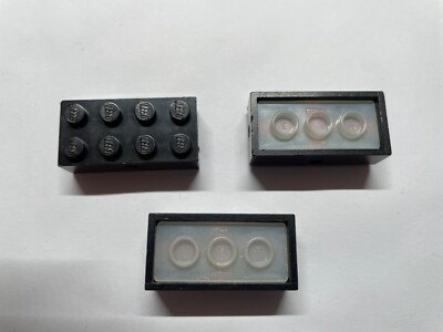 Lego 3 x Brick, Modified black , noir Opaque Bottom | eBay