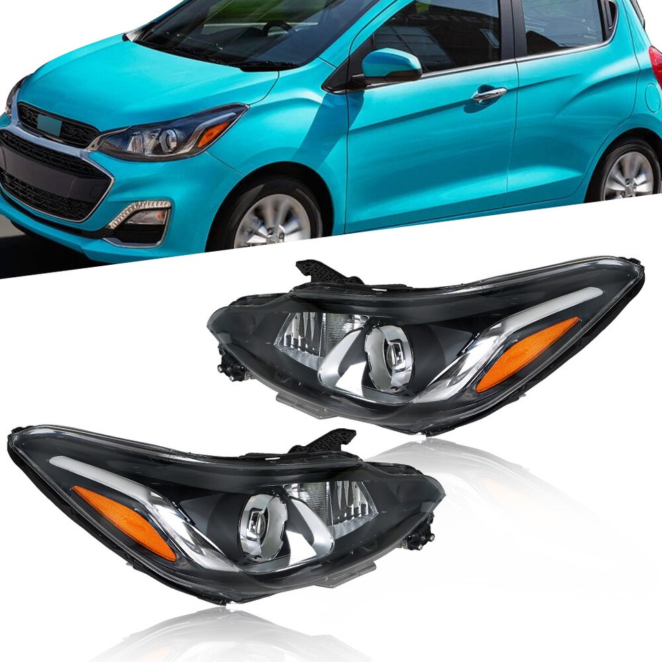 Headlights Fit For Chevrolet Spark 2019-2021 LH+RH Halogen w/o LED DRL ...