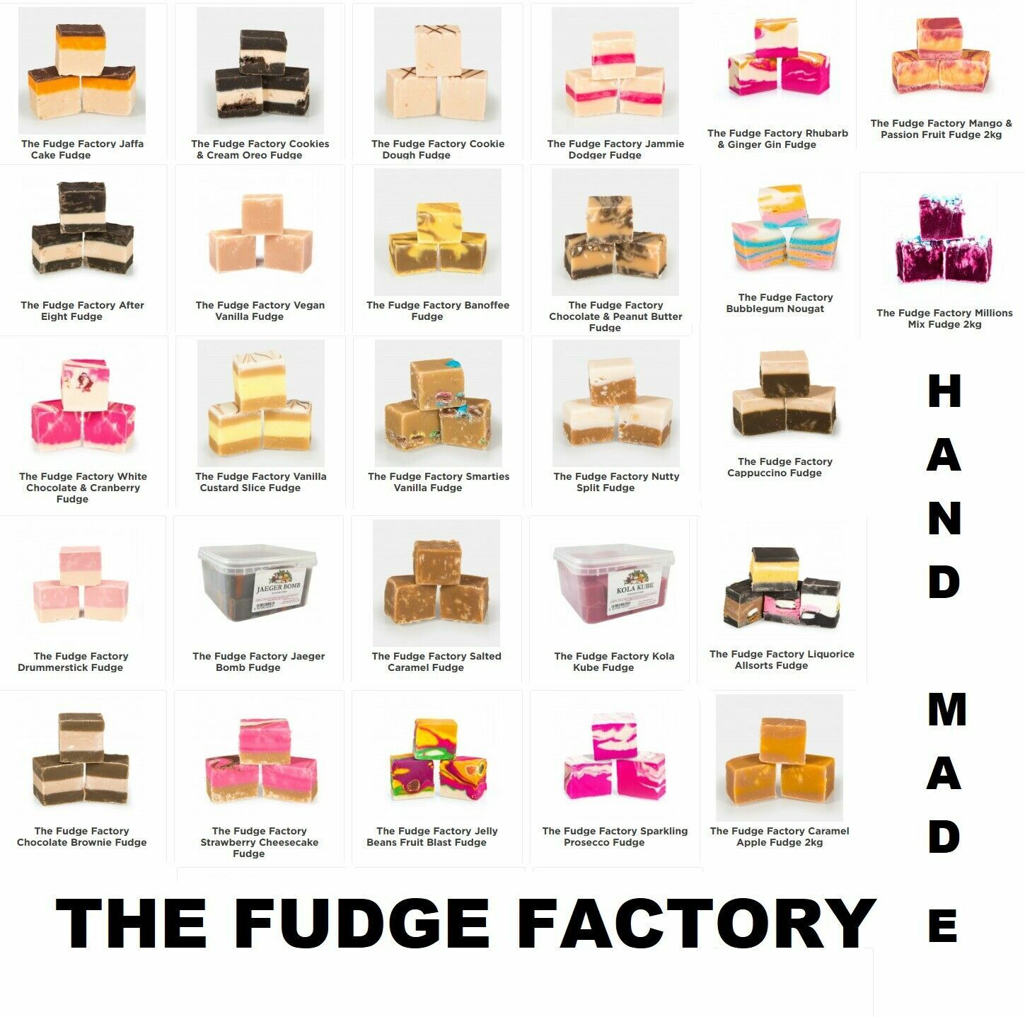 THE FUDGE FACTORY LUXURY Finest Hand Crafted Fudge Cubes MIX RANDOM ...