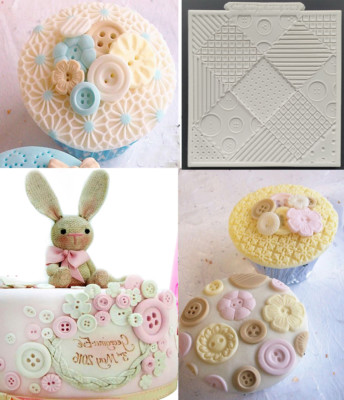 Fondant Patchwork Quilt Knitting Weave Mat Mould Cake Sugarcraft ...