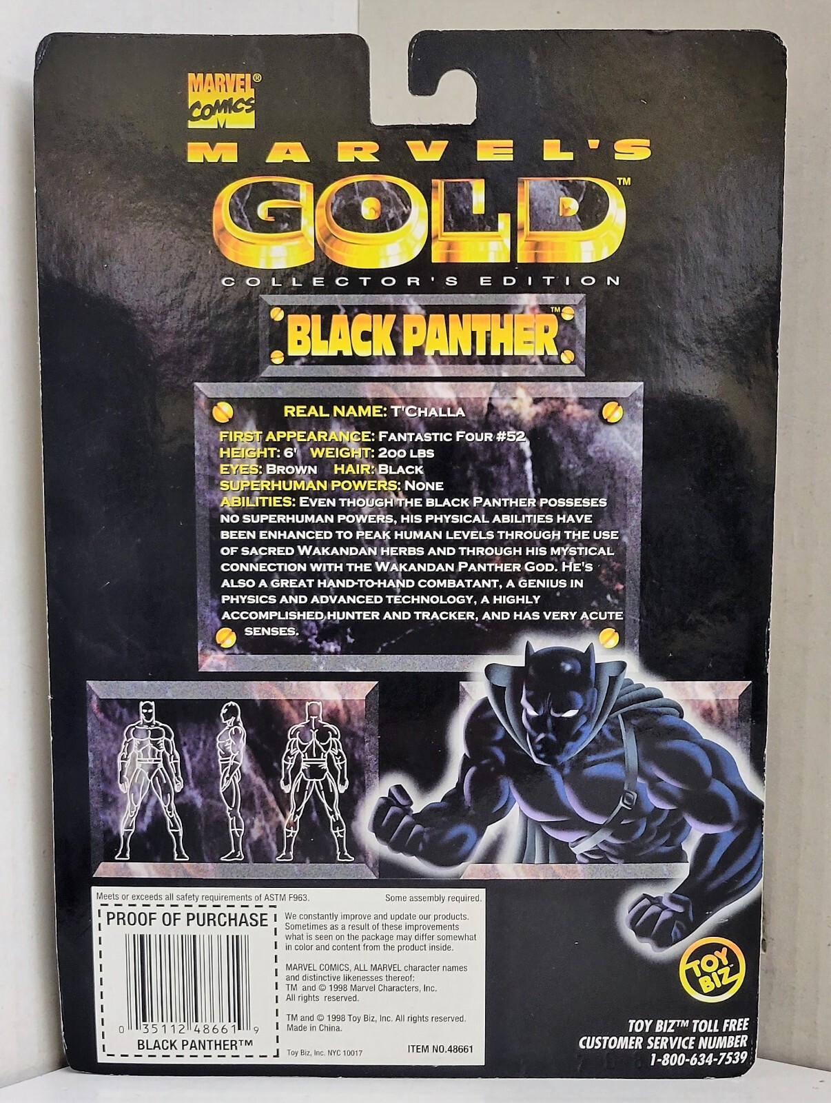 Toy Biz - Marvel's Gold Collector's Edition Black Panther (Limited ...