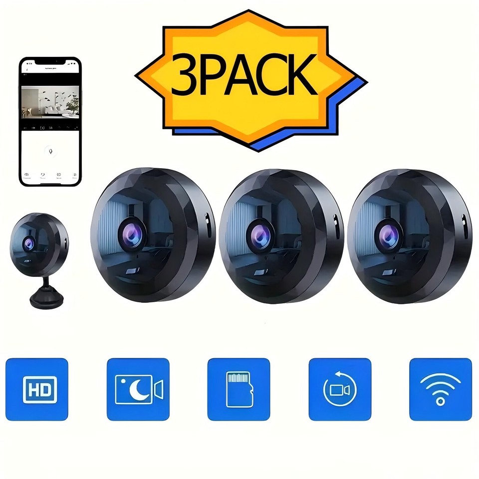 Mini Camera 1080P Wireless WiFi Smart Home Surveillance IP Camera for ...