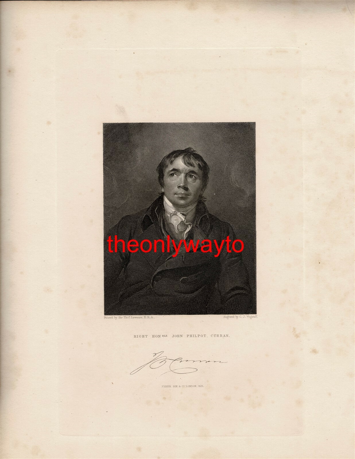 John Philpot Curran, Irish Orator, Politician & Wit, Book Illustration ...