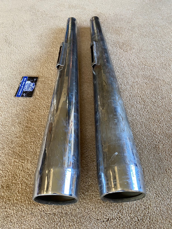 Vintage Original Dunstall Mufflers Pair Triumph BSA - Used . | eBay