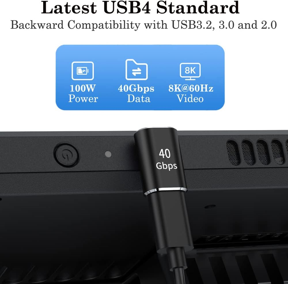 USB C 90 Degree Adapter, Right Angle L Shape USB Type C Male to Female ...