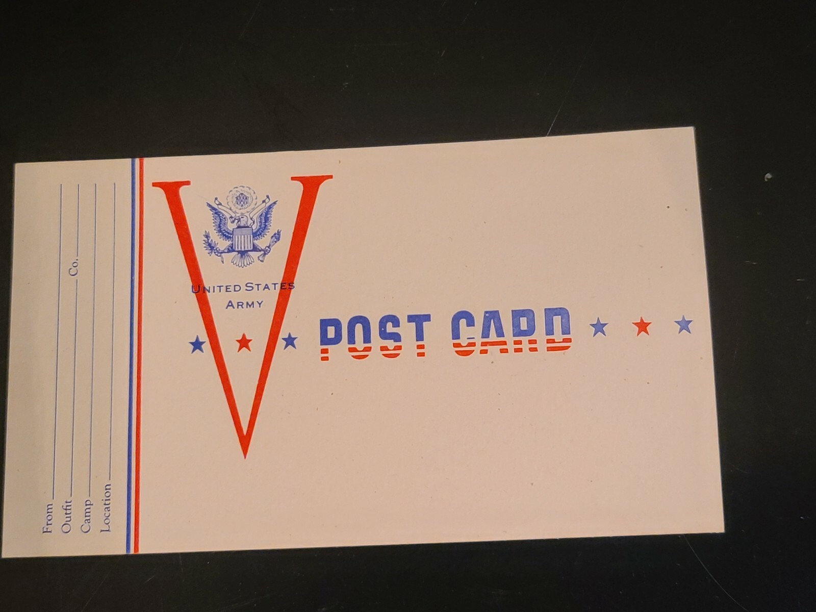 Vintage NEW UNUSED GENUINE World War II US United States Army Post Card ...