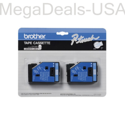 Brother TC22 Laminated Tape Cartridge 1/2" x 25' Blue on White 2/Pack ...