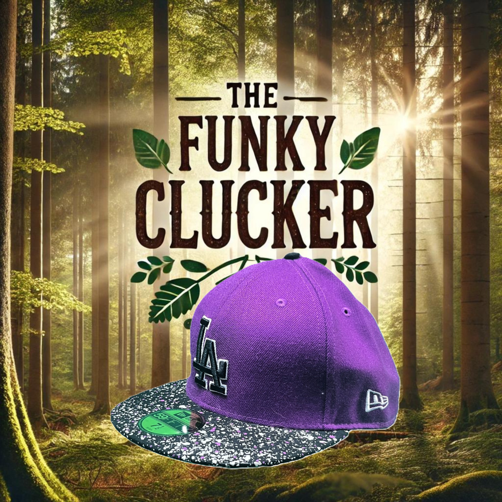 Purple LA Dodgers Splatter Brim New Era Cap - Gem