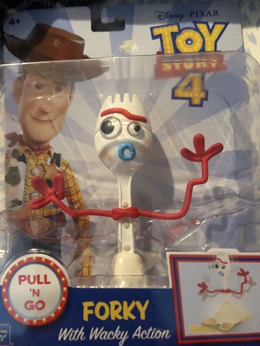 Toy Story 4 Forky with Wacky Action Pull ‘N Go Action Figure Disney ...