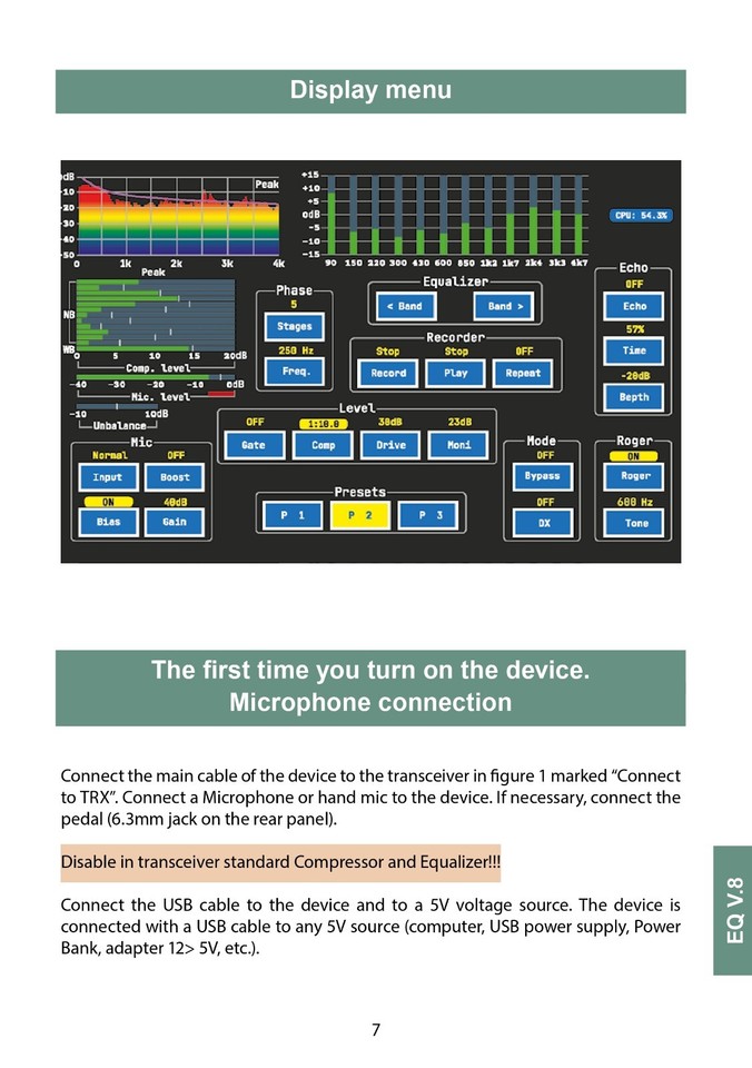 12 Band Full Digital Sound EQ Record 48V YAESU FT-991 FTDX-10 FT-710 FT ...