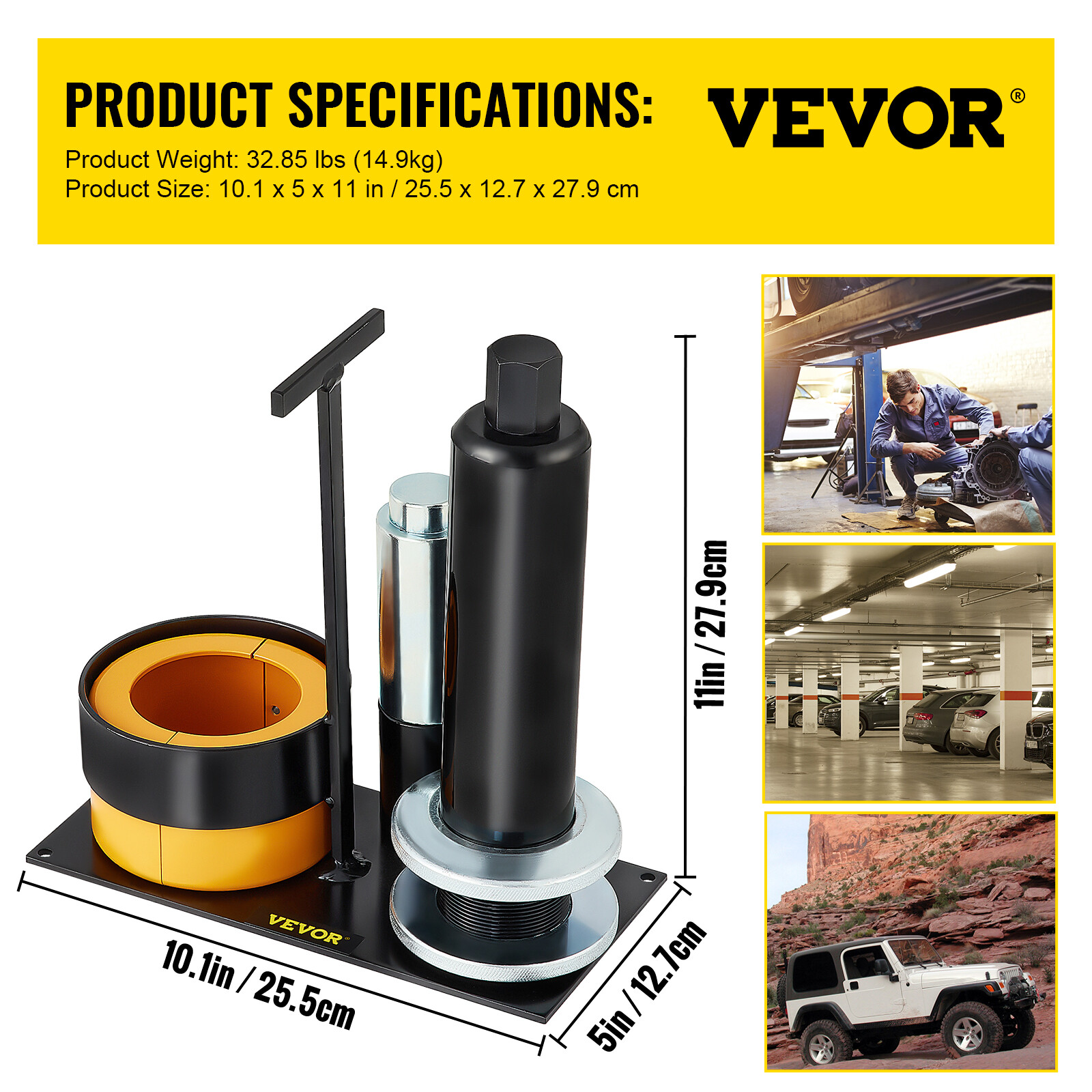VEVOR Carrier & Pinion Bearing Puller Clamshell Bearing Puller with 2 ...