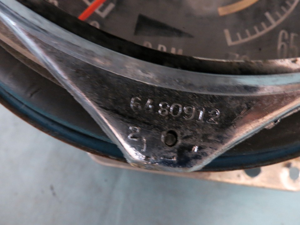 1972-1974 Chevy Corvette C3 Instrument Tachometer Cluster Dash RPM X100 ...