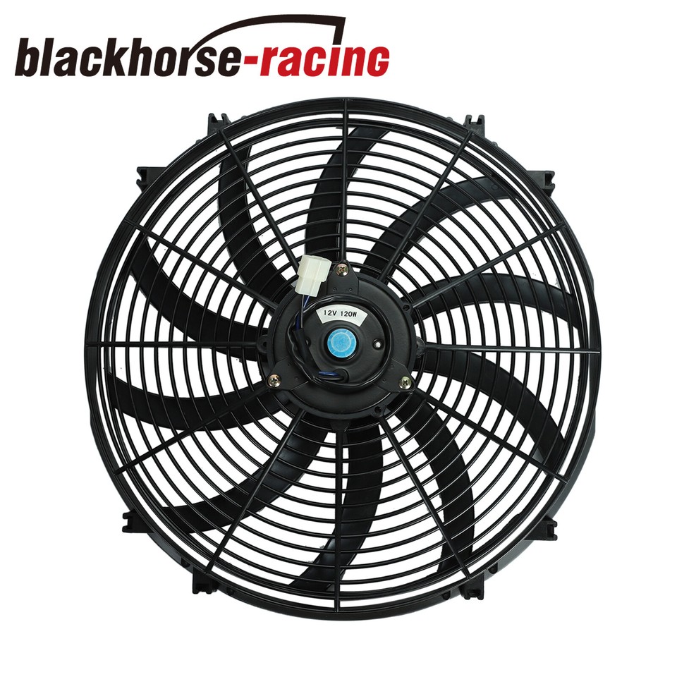 16" ELECTRIC RADIATOR/ENGINE COOLING FAN+MOUNTING ZIP TIE KIT BLACK ...