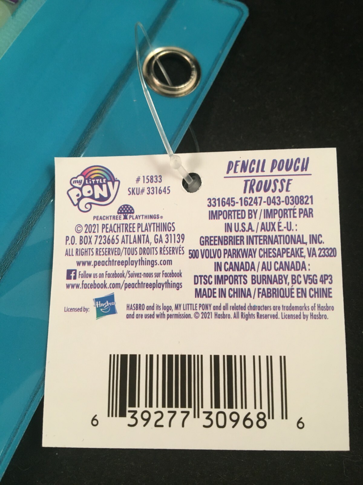 My Little Pony Pencil Pouch & Memo Pad of Paper MLP Rainbow Friendship ...