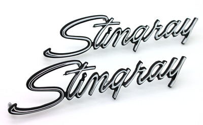 NEW Stingray Front Fender Emblem Script PAIR / For 1969-1973 Corvette ...