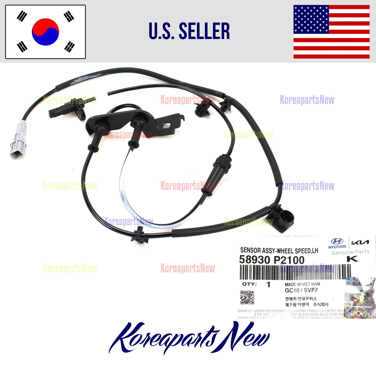 ABS Brakes Sensor FRONT Left DRIVER 58930P2100 ⭐OEM⭐ Kia Sorento 2021 ...