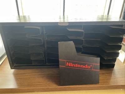 Vintage Nintendo NES 18 Game cartridge Storage Rack Shelf Cabinet Case ...