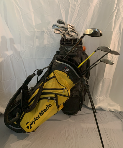 Assorted Lot of Golf Clubs and Accessories with (TaylorMade RAC OS ...