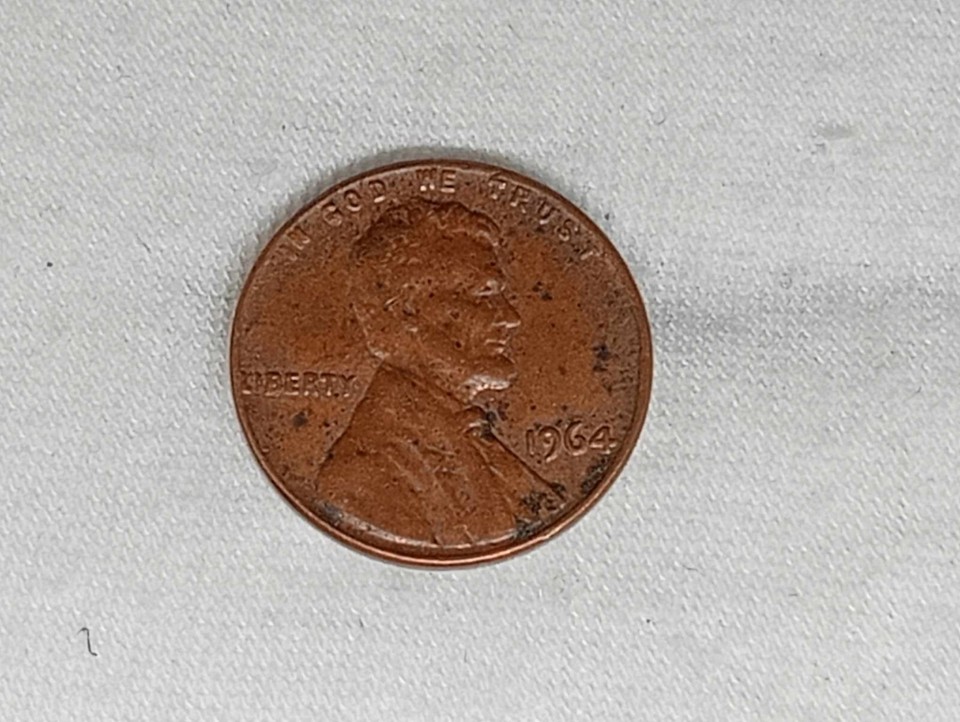 Rare Date 1964 - American One Cent (Coin Error Rim L-Liberty, No Mint ...