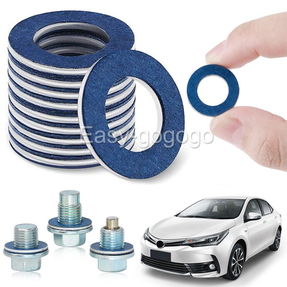 100PCS Oil Drain Sump Plug Washers Gasket Hole For Toyota Lexus OE ...