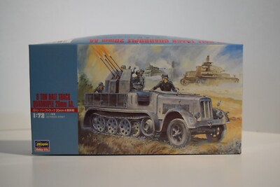 HASEGAWA 1:72 GERMAN ARMY 8 TON HALF TRACK QUAD 20MM A.A. MODEL KIT | eBay
