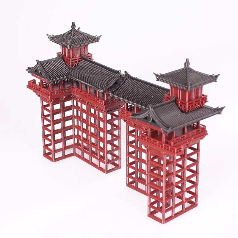 Chinese Ancient Building Temple Palace Model Plastics Aquarium Bonsai ...