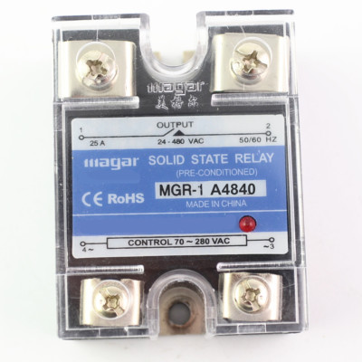 Solid State Relay Module SSR-40AA 40A 70-280V AC Input 24-480VAC Output ...