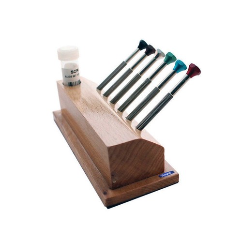 Screwdriver Set W/ Reversible Blade In Wooden Stand 6 Pc Set watchmaker ...