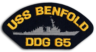 US Navy DDG-65 USS Benfold Guided Missile Destroyer Cap Patch Iron-On ...