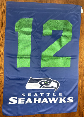 Seattle Seahawks NFL 28-1/2” x 42" “Twelve) Garden Flag Double Sided ...